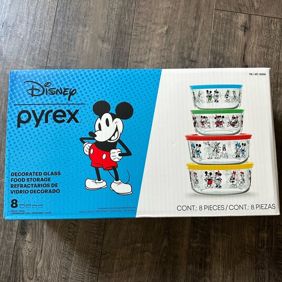 Pyrex | Kitchen | Pyrex Disney Mickey Mouse And Friends Decorated Glass ...